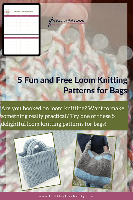 5 Fun and Free Loom Knitting Patterns for Bags